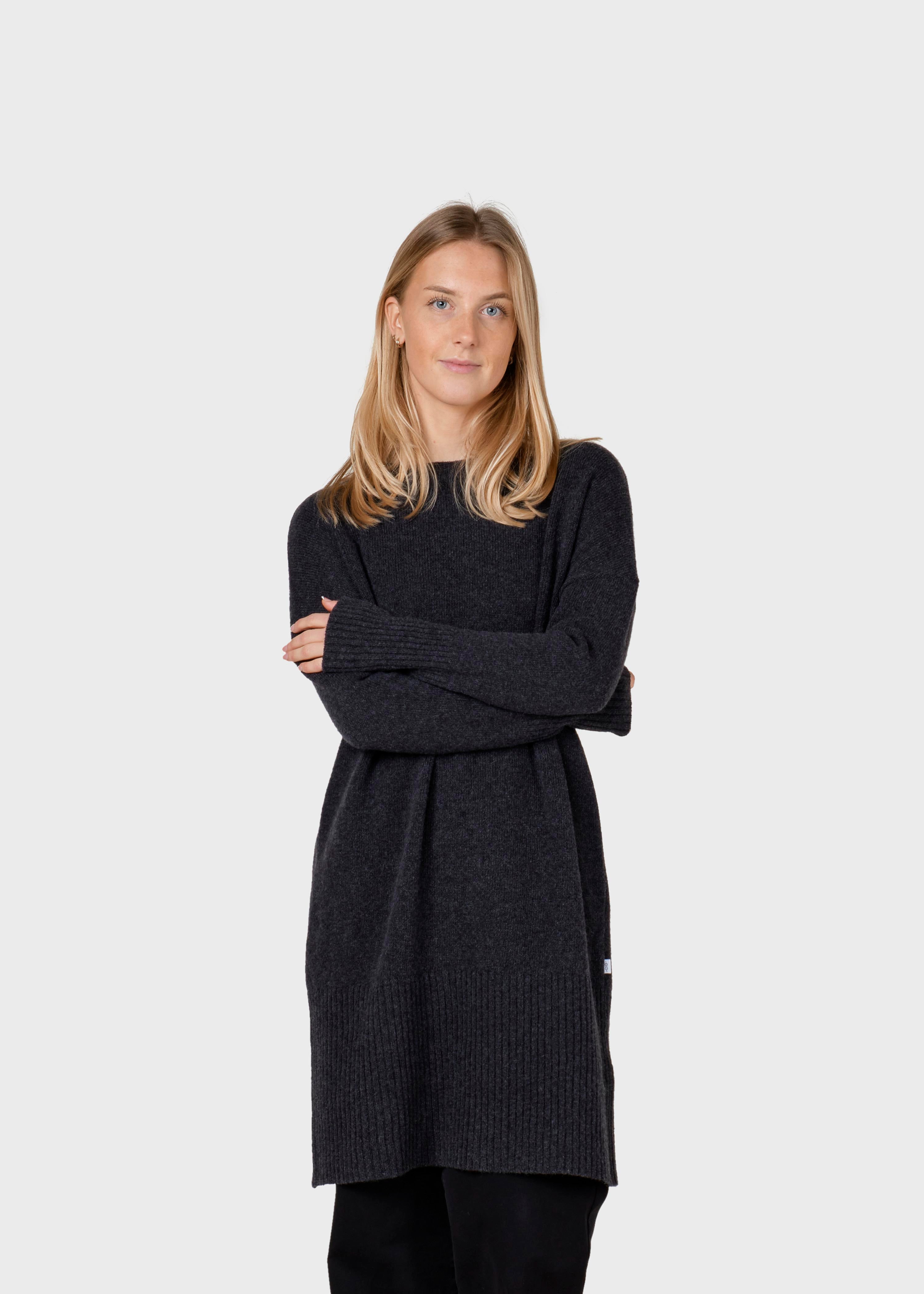Thea Knit dress - Anthracite – klitmollercollective.de